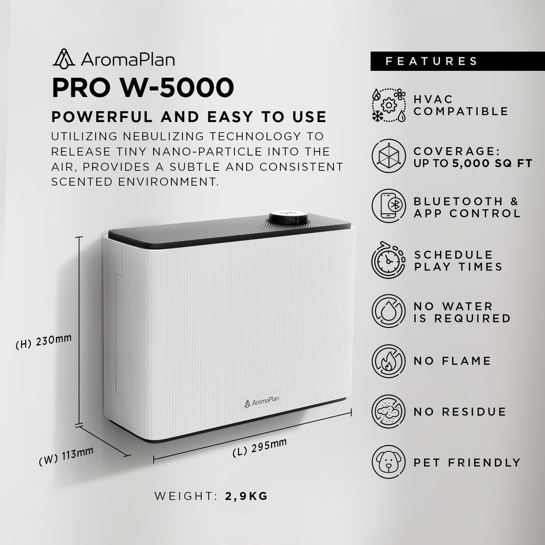 HVAC Scent Diffuser - PRO-W 5000 | AromaPlan